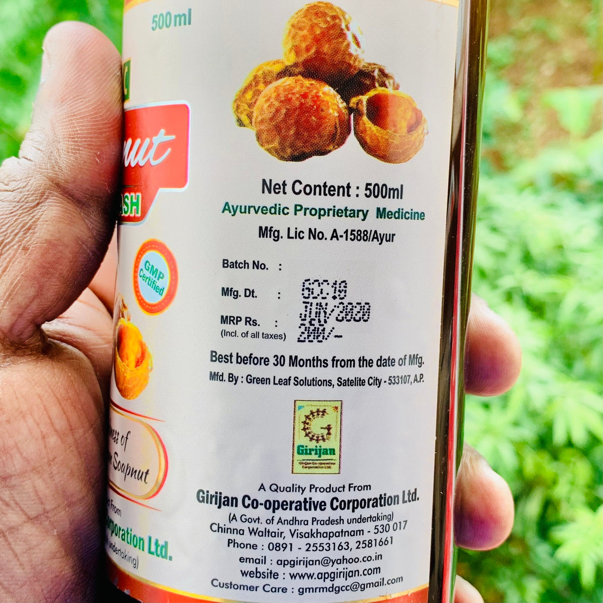 GCC Girijan Soap Nut Hairwash-500 ML – Vintage Farmers